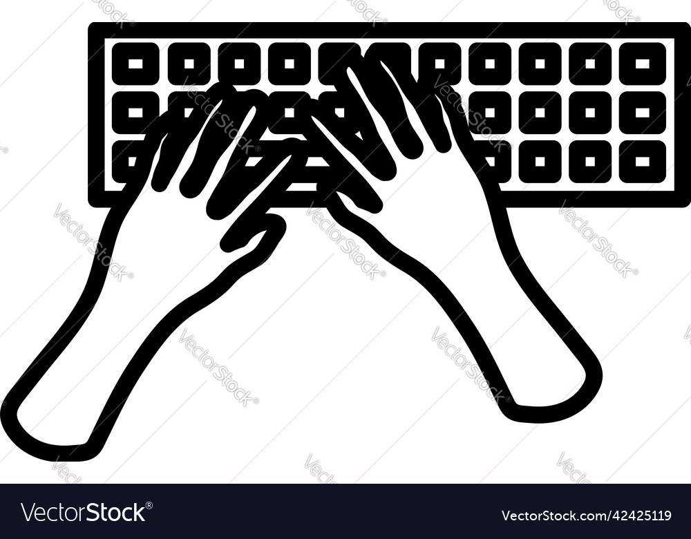 Typing icon Royalty Free Vector Image - VectorStock