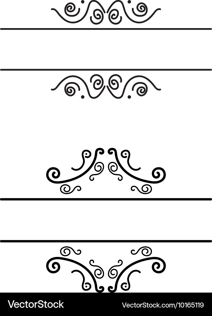 Vignette frames set Royalty Free Vector Image - VectorStock