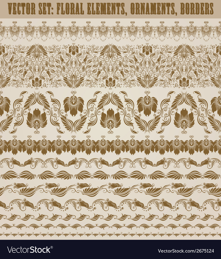 Horizontal elements decoration Royalty Free Vector Image