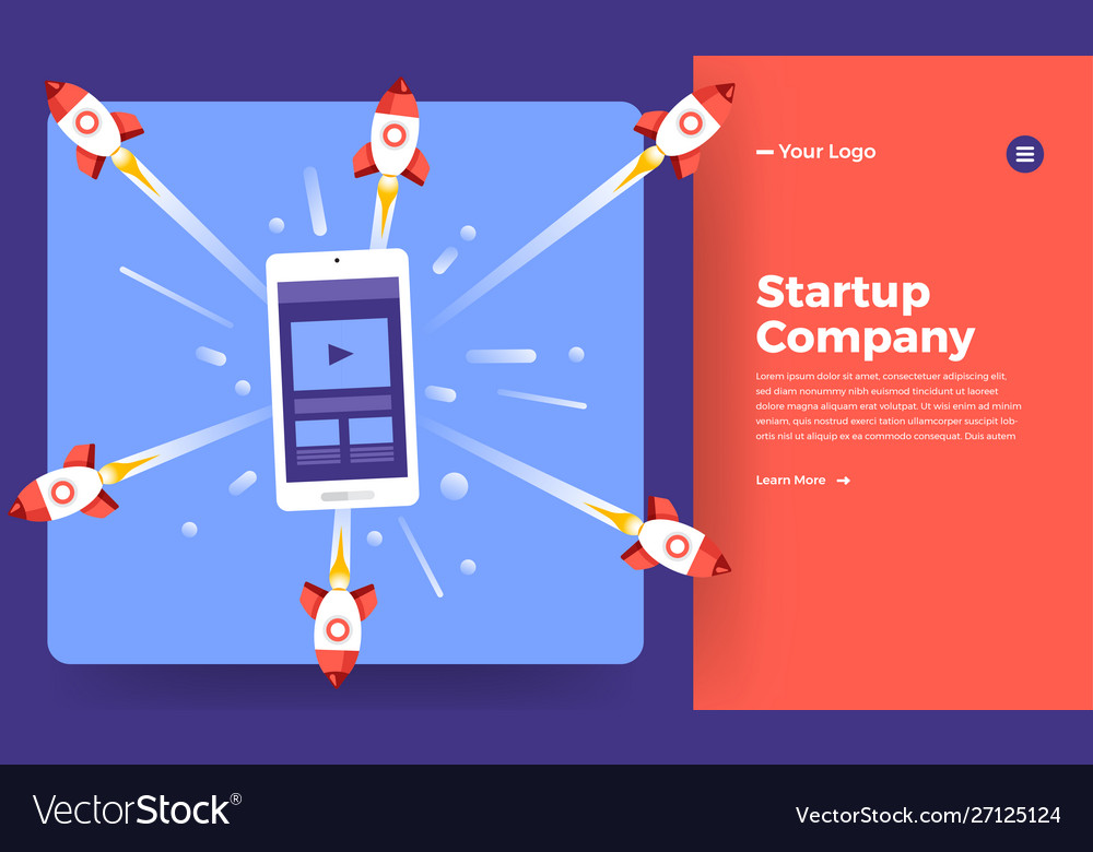 Mock-up design website flat concept Royalty Free Vector