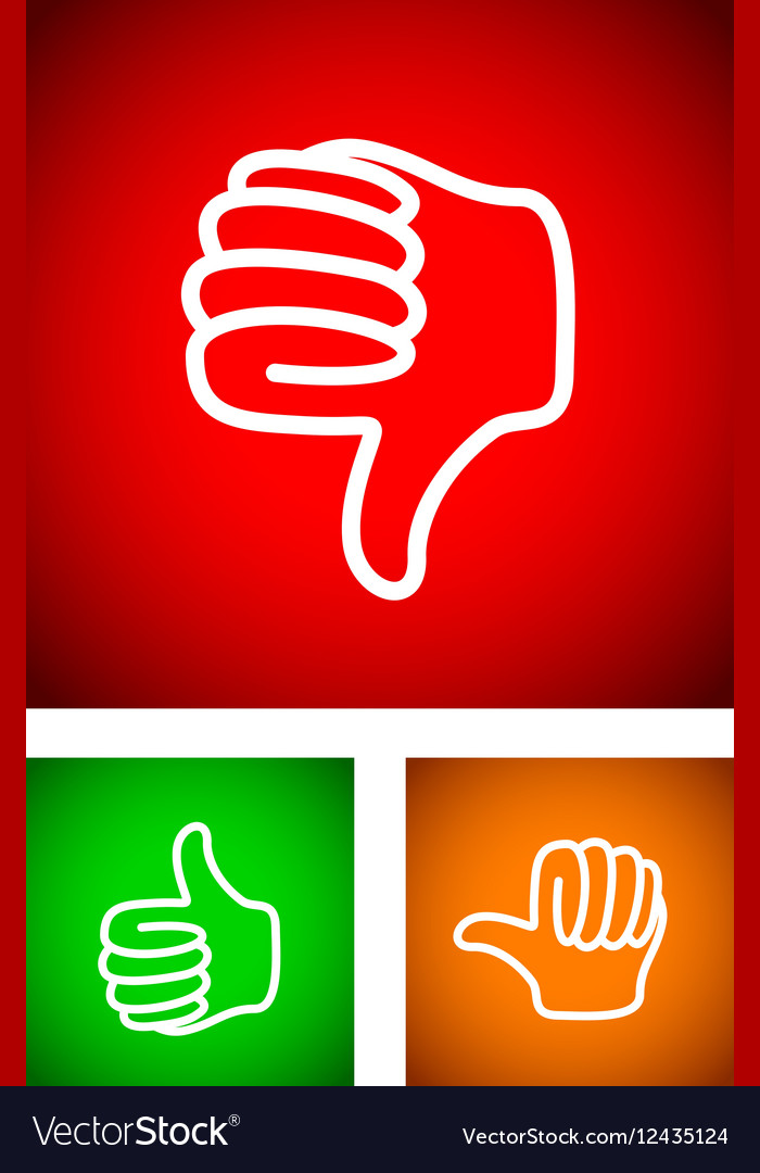 Thumbs down Royalty Free Vector Image - VectorStock