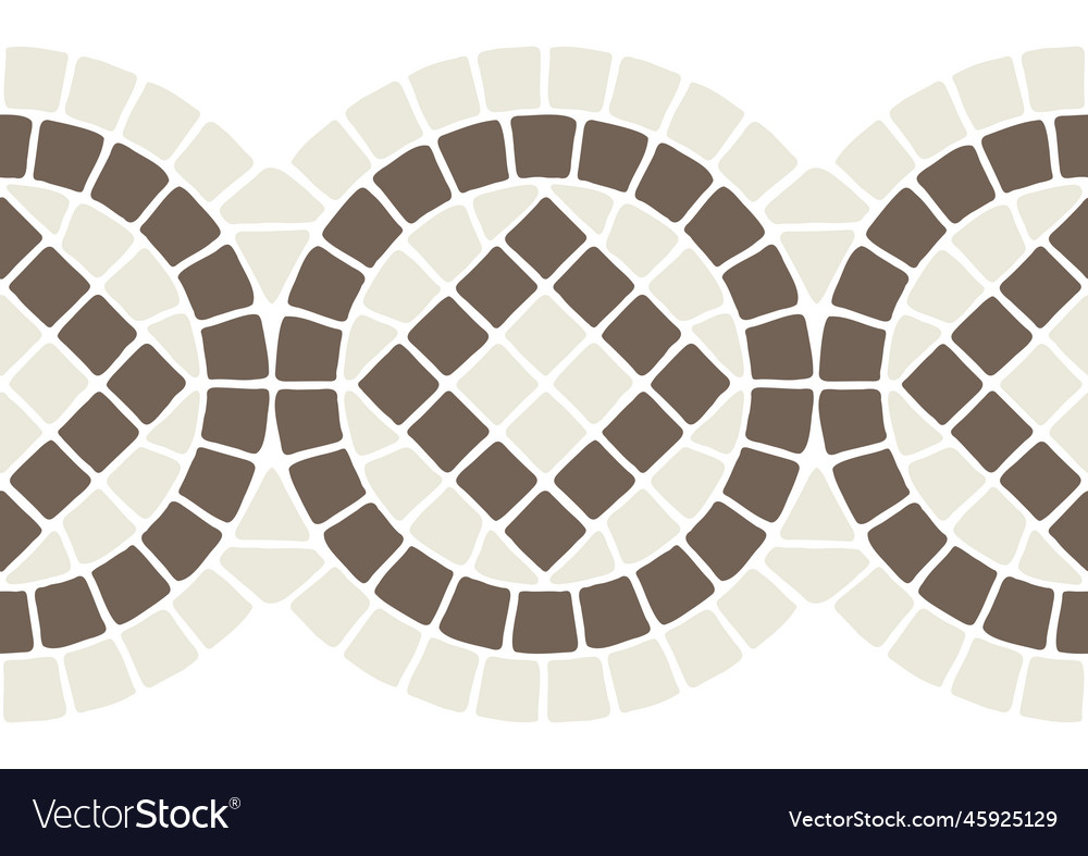 Ancient geometric mosaic seamless pattern Vector Image Ancient geometric mosaic seamless pattern Vector Image