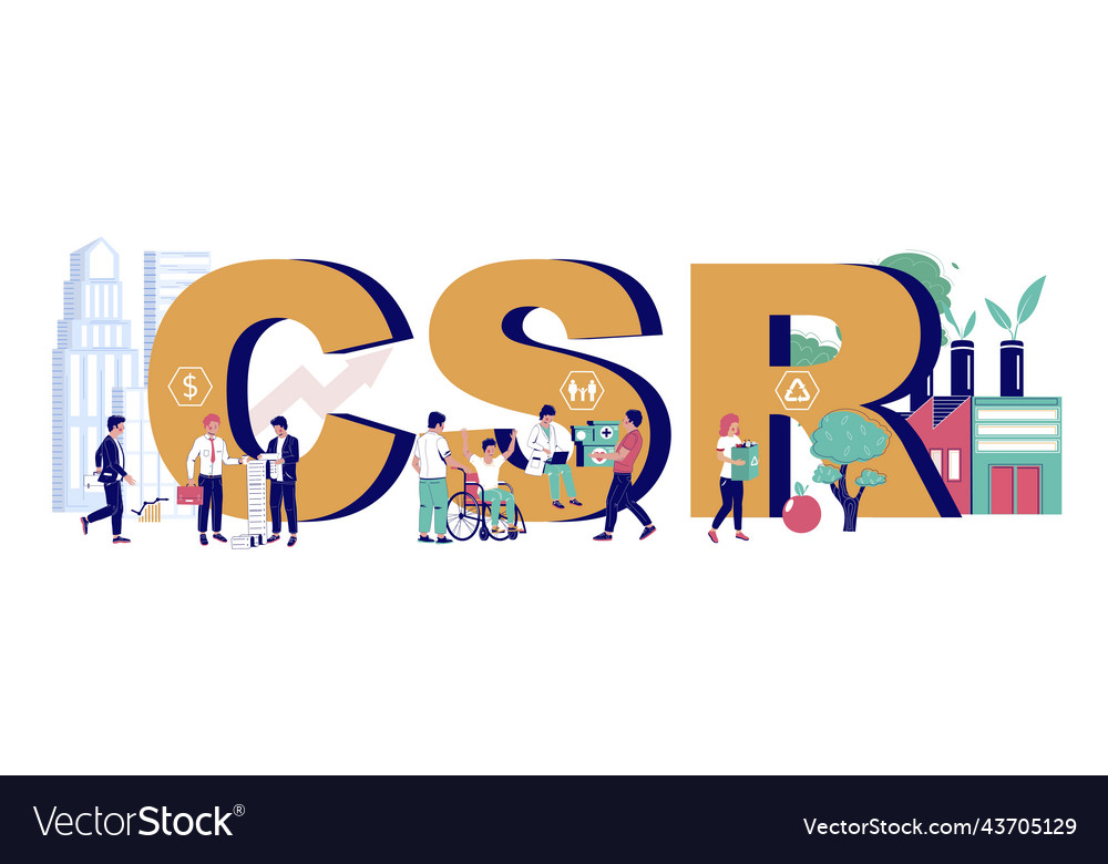 Csr flat and fair rights poster Royalty Free Vector Image