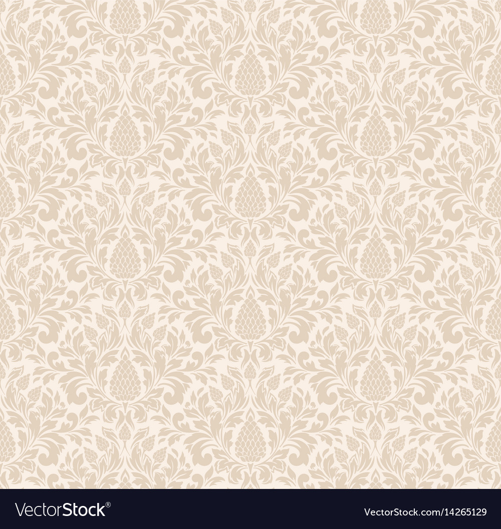 Damask seamless pattern background classical Vector Image