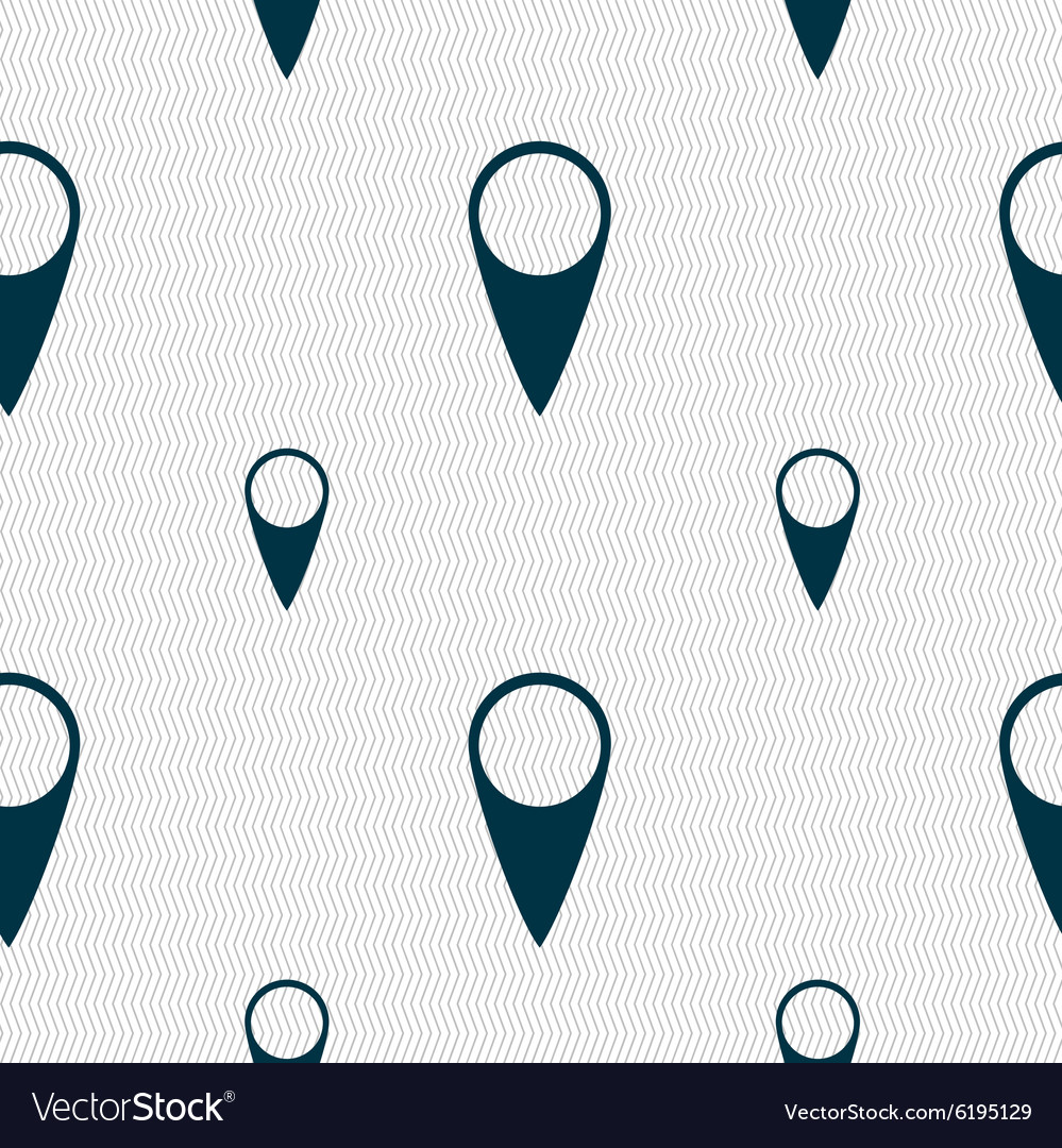 Map pointer icon gps location symbol seamless Vector Image
