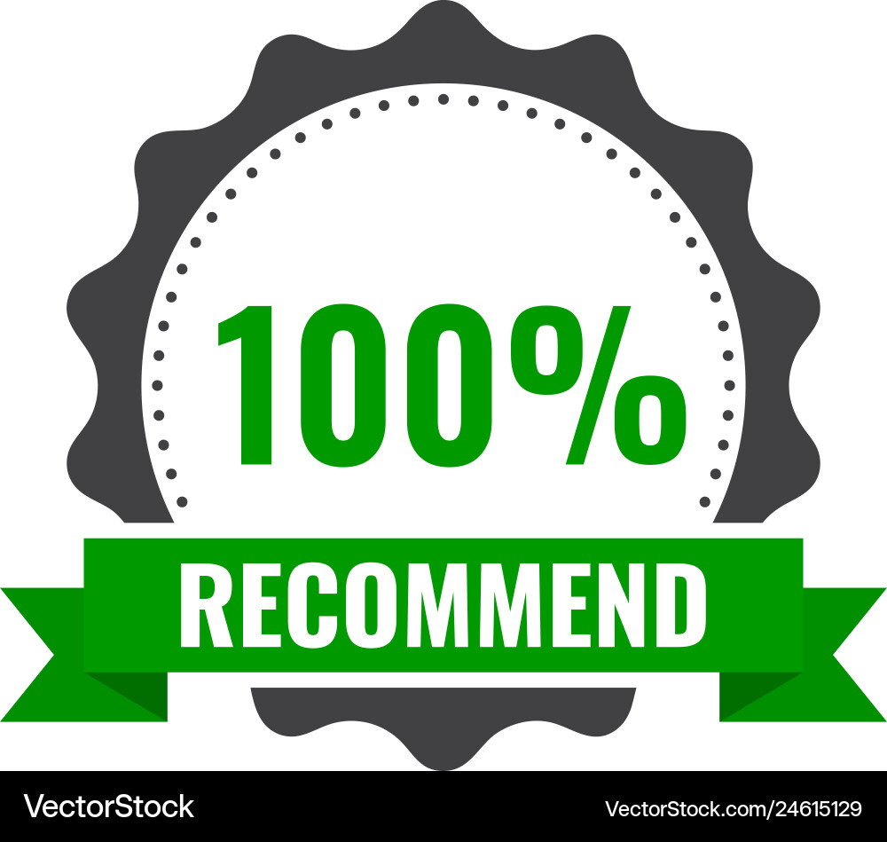 Recommended stamp sticker seal round banner Vector Image