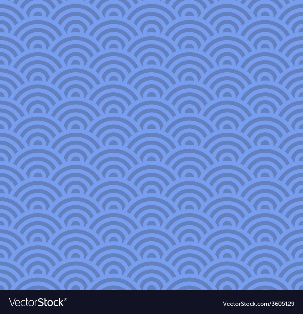 Wave seamless blue pattern Royalty Free Vector Image