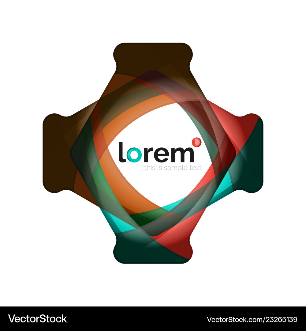 Abstract geometric design logo made flowing Vector Image