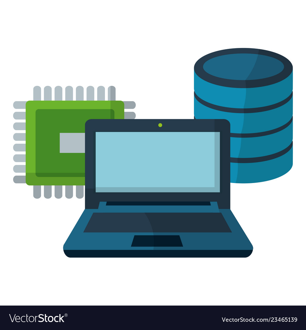 Technology computing cartoon Royalty Free Vector Image