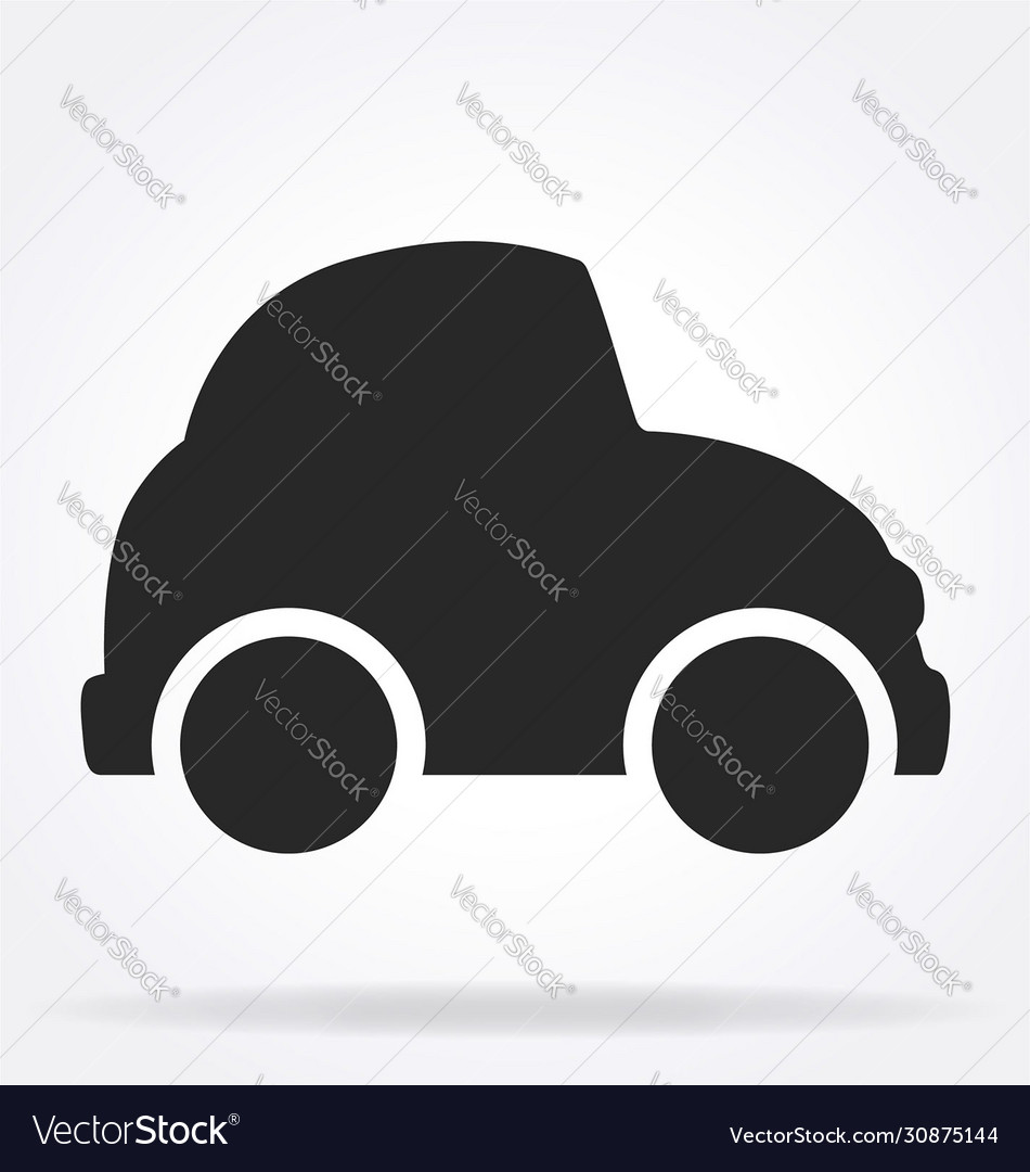 Cute cartoon car silhouette Royalty Free Vector Image Cute cartoon car silhouette Royalty Free Vector Image