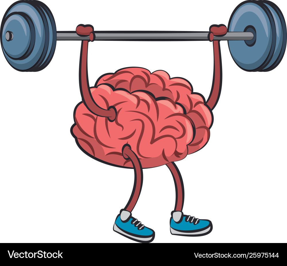 Human brain intelligence and creativity cartoons Vector Image