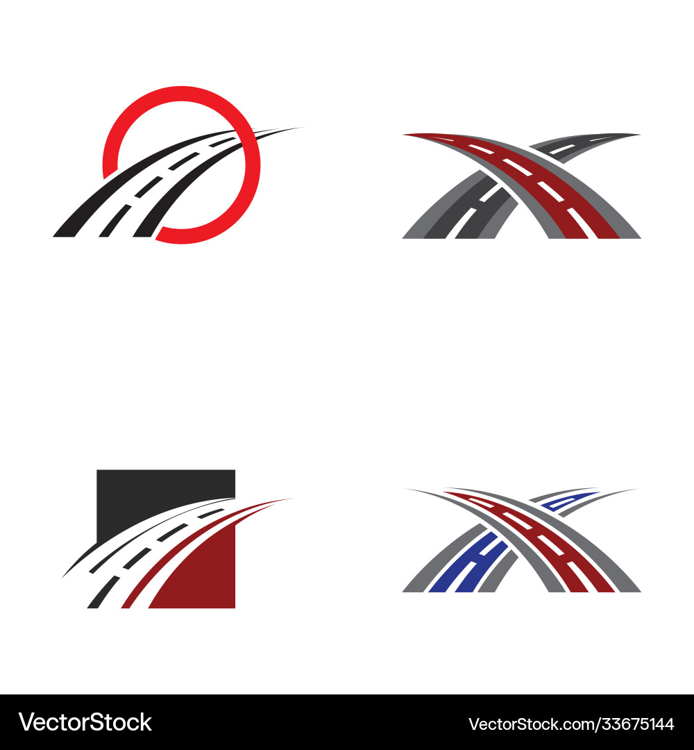 Road logo and symbol template Royalty Free Vector Image