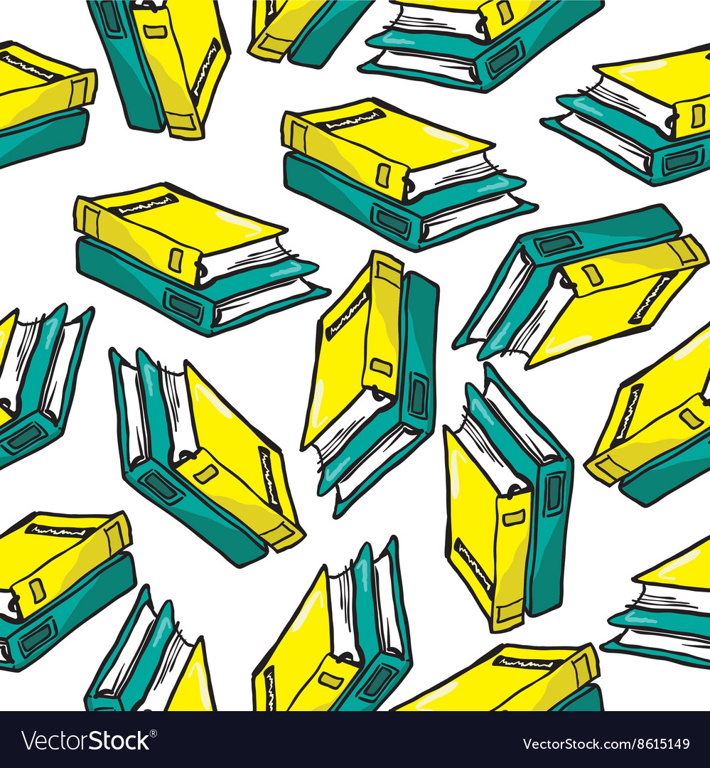 Books pattern Royalty Free Vector Image - VectorStock