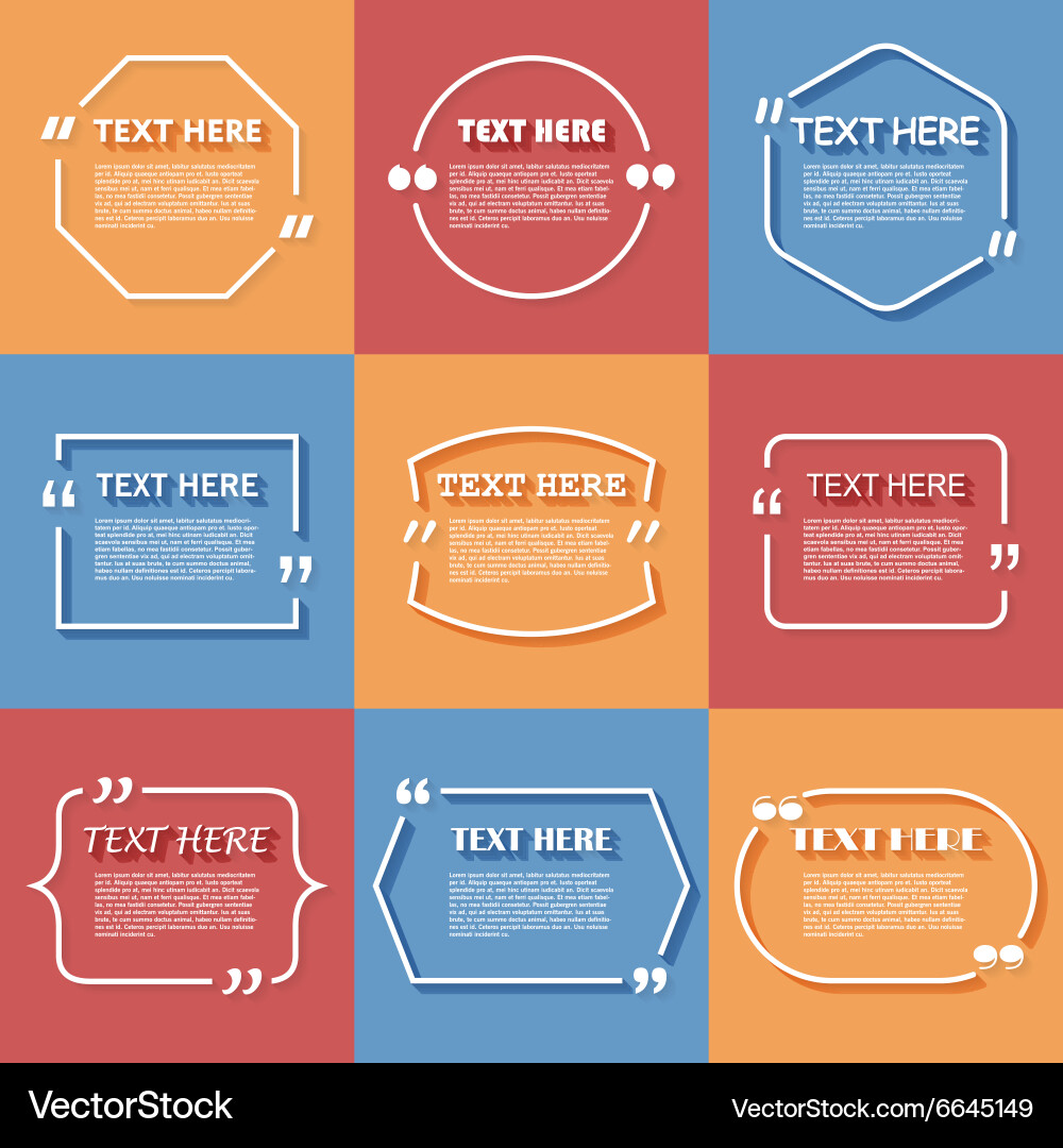Icon set quotation speech bubble templates Vector Image