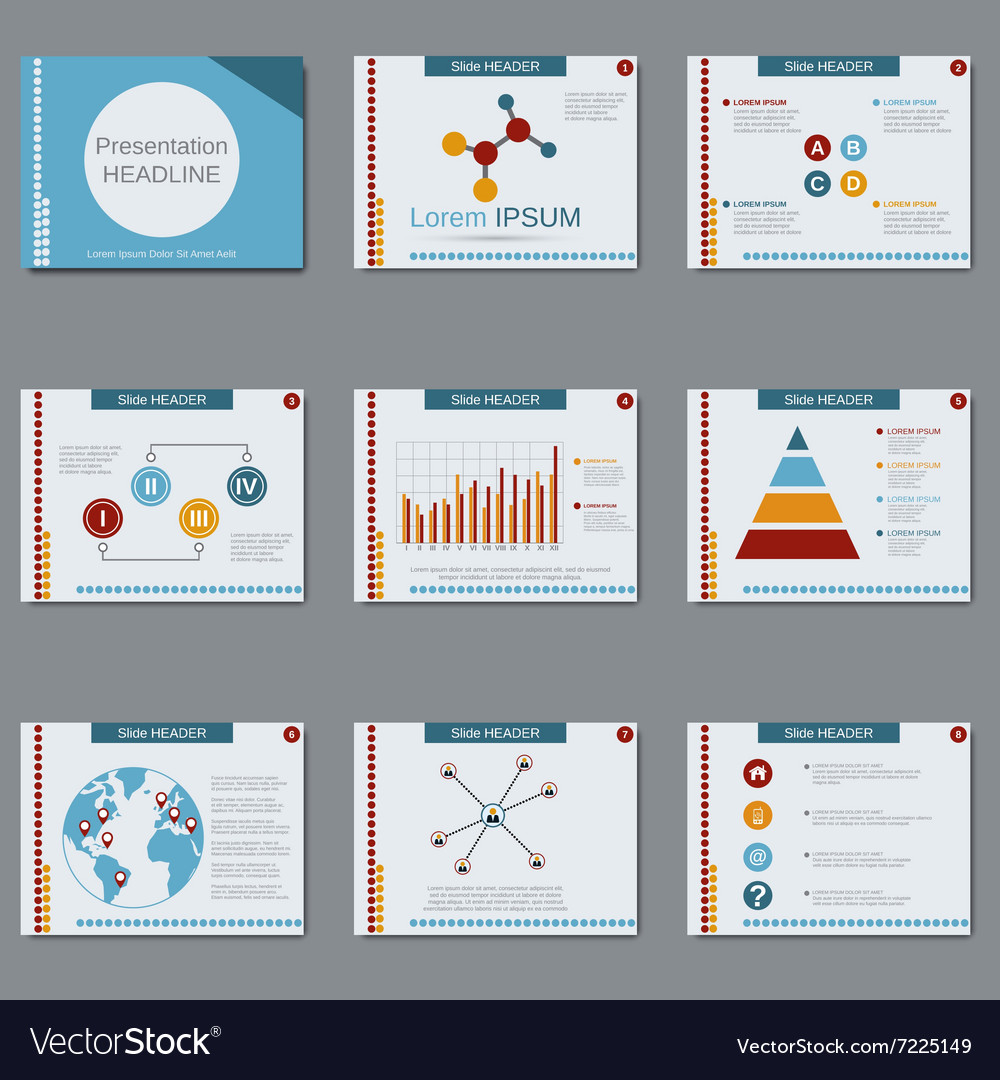 Presentation design template Royalty Free Vector Image