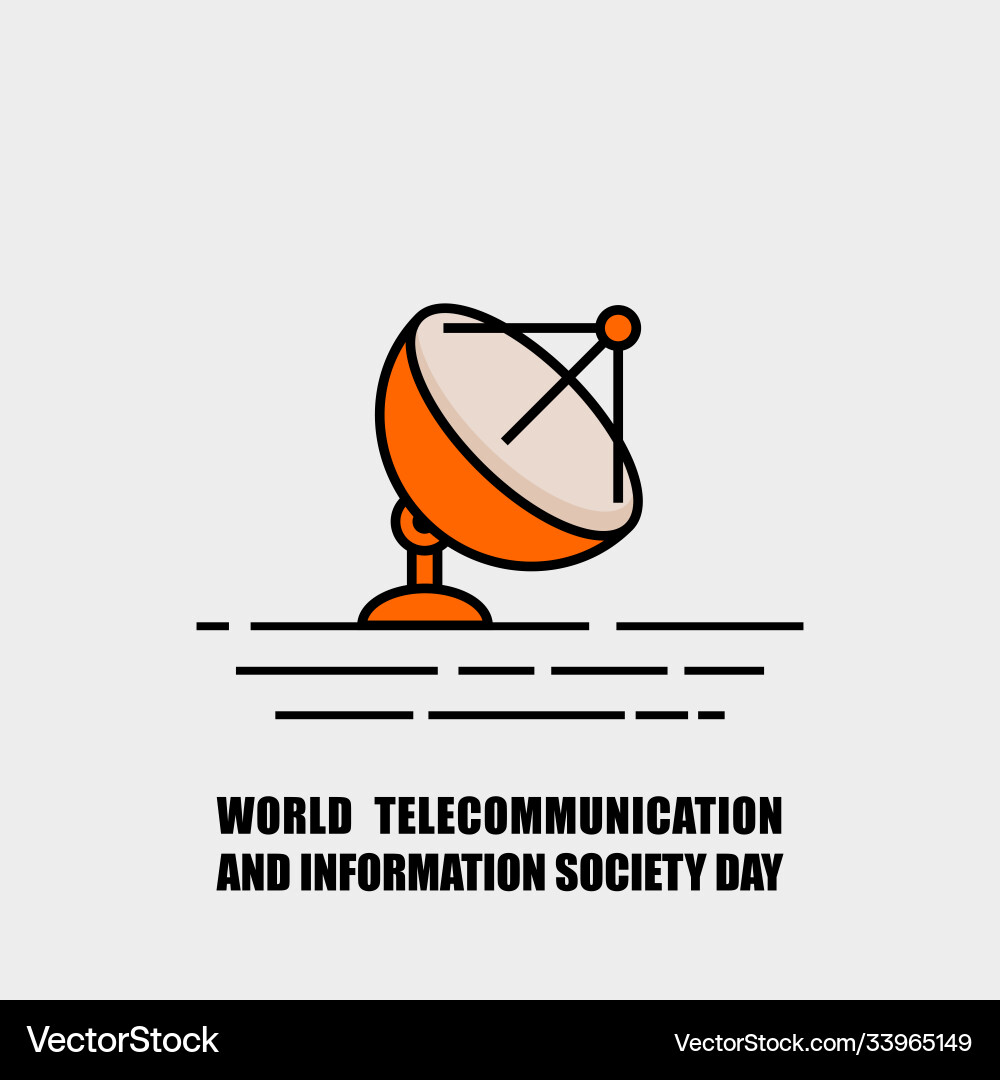 World telecommunication and information society Vector Image