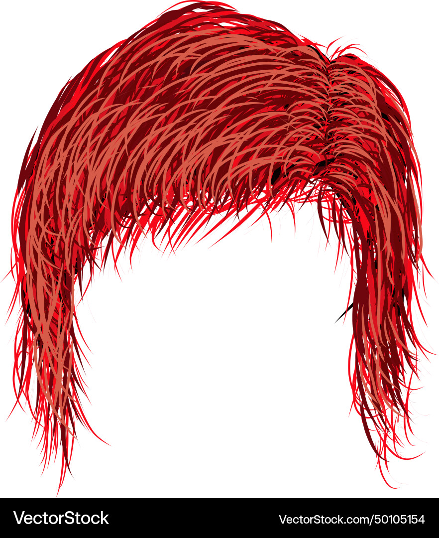 A red hair style for men Royalty Free Vector Image