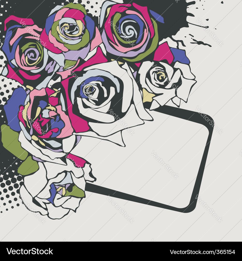 Floral postcard Royalty Free Vector Image - VectorStock