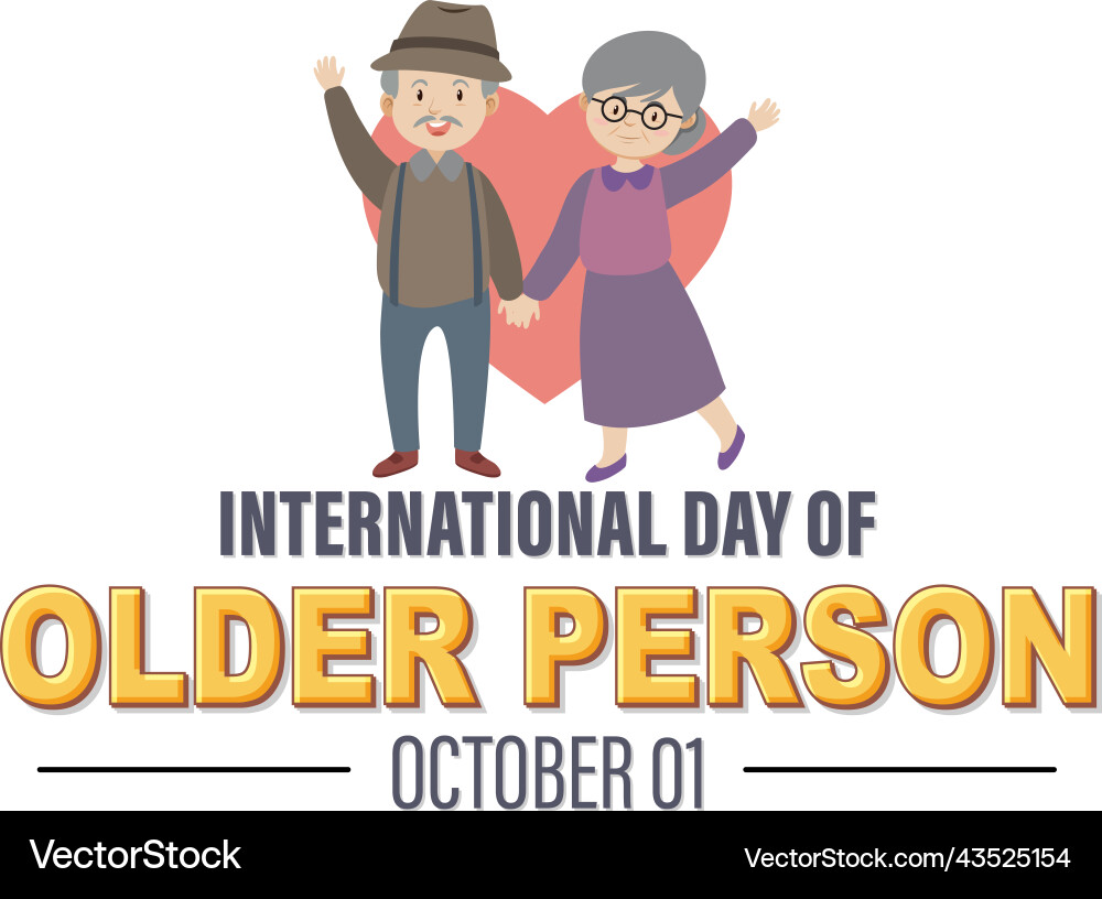 International day for older persons poster Vector Image