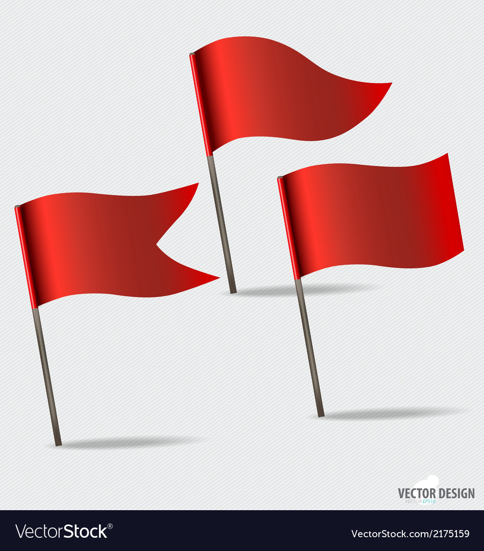 Red flags Royalty Free Vector Image - VectorStock