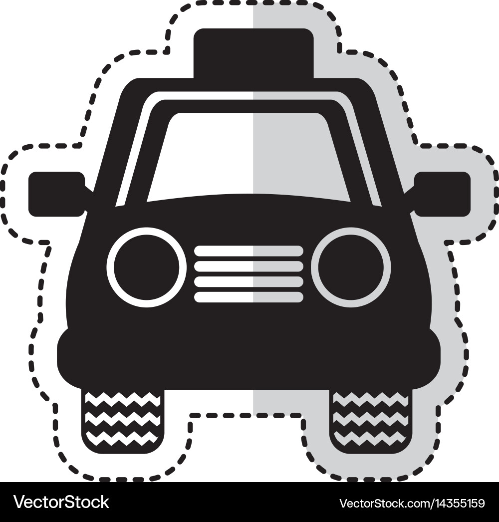 Taxi service isolated icon Royalty Free Vector Image