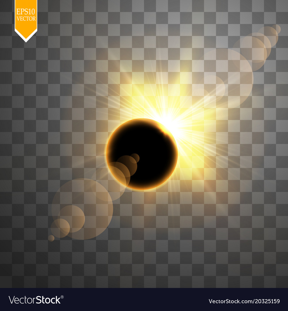 Total solar eclipse Royalty Free Vector Image - VectorStock