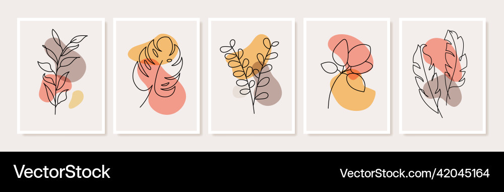 Abstract contemporary flower minimal modern Vector Image