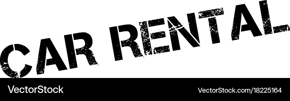 Car rental rubber stamp Royalty Free Vector Image