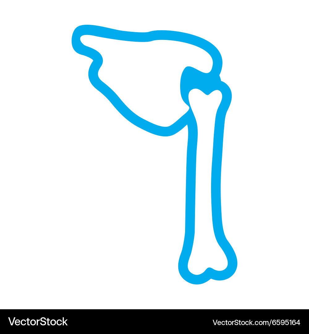Flat icon on white background human bone Vector Image