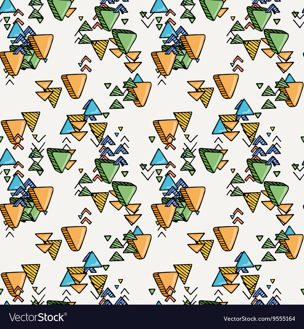 Hand Drawn Doodle Seamless Pattern Royalty Free Vector Image