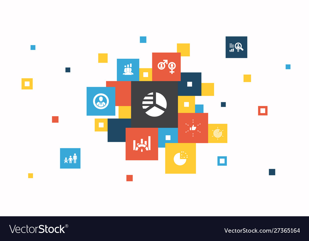 Market segmentation infographic 10 steps pixel Vector Image Market segmentation infographic 10 steps pixel Vector Image