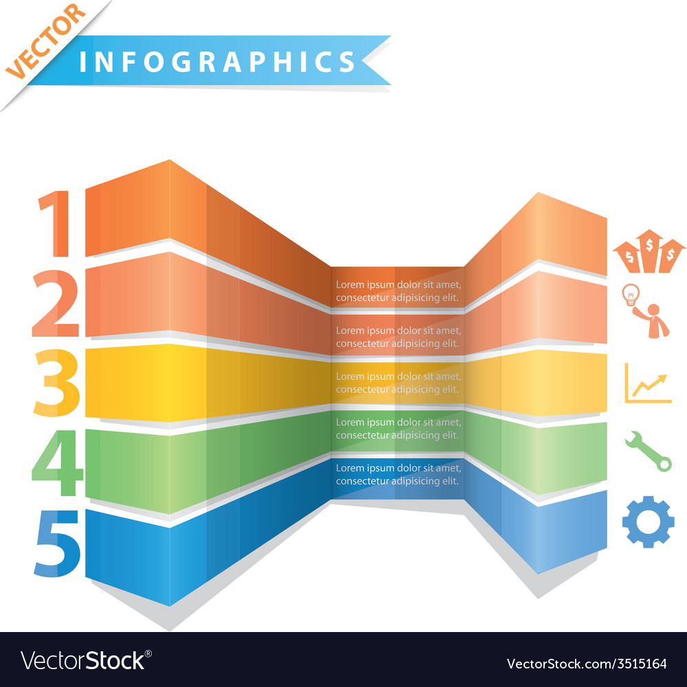 Process step template Royalty Free Vector Image