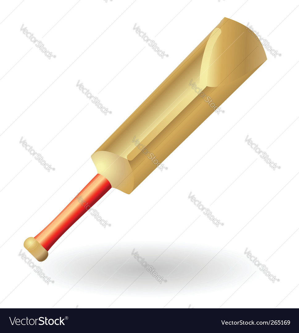 Cricket bat Royalty Free Vector Image - VectorStock