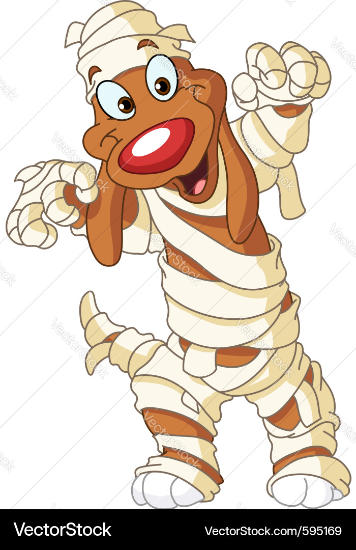 Mummy dog Royalty Free Vector Image - VectorStock