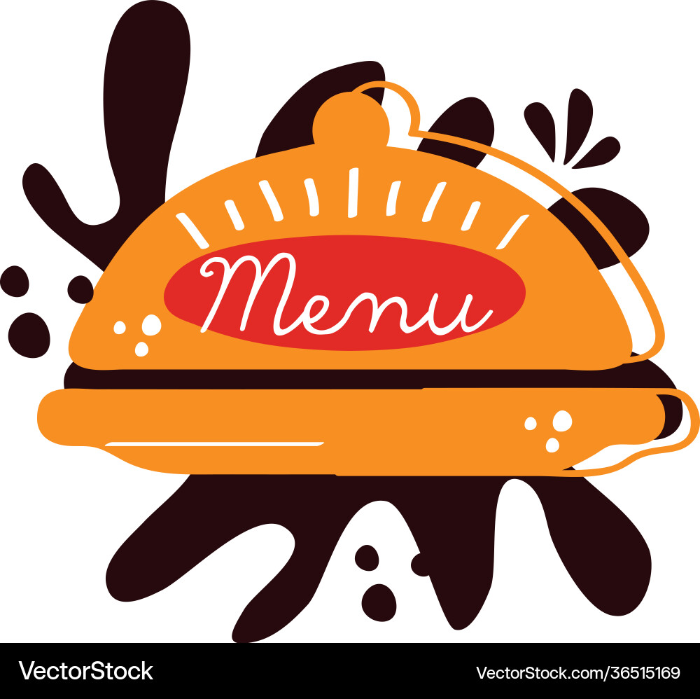 Tray server label Royalty Free Vector Image - VectorStock