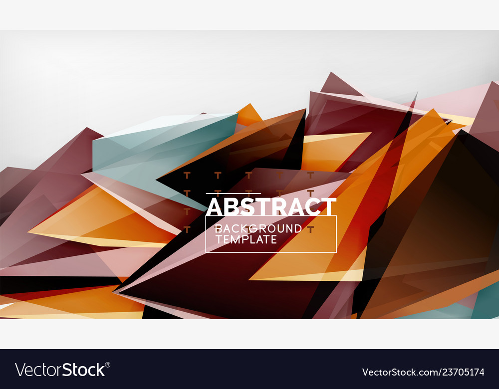 Abstract color triangles geometric background Vector Image