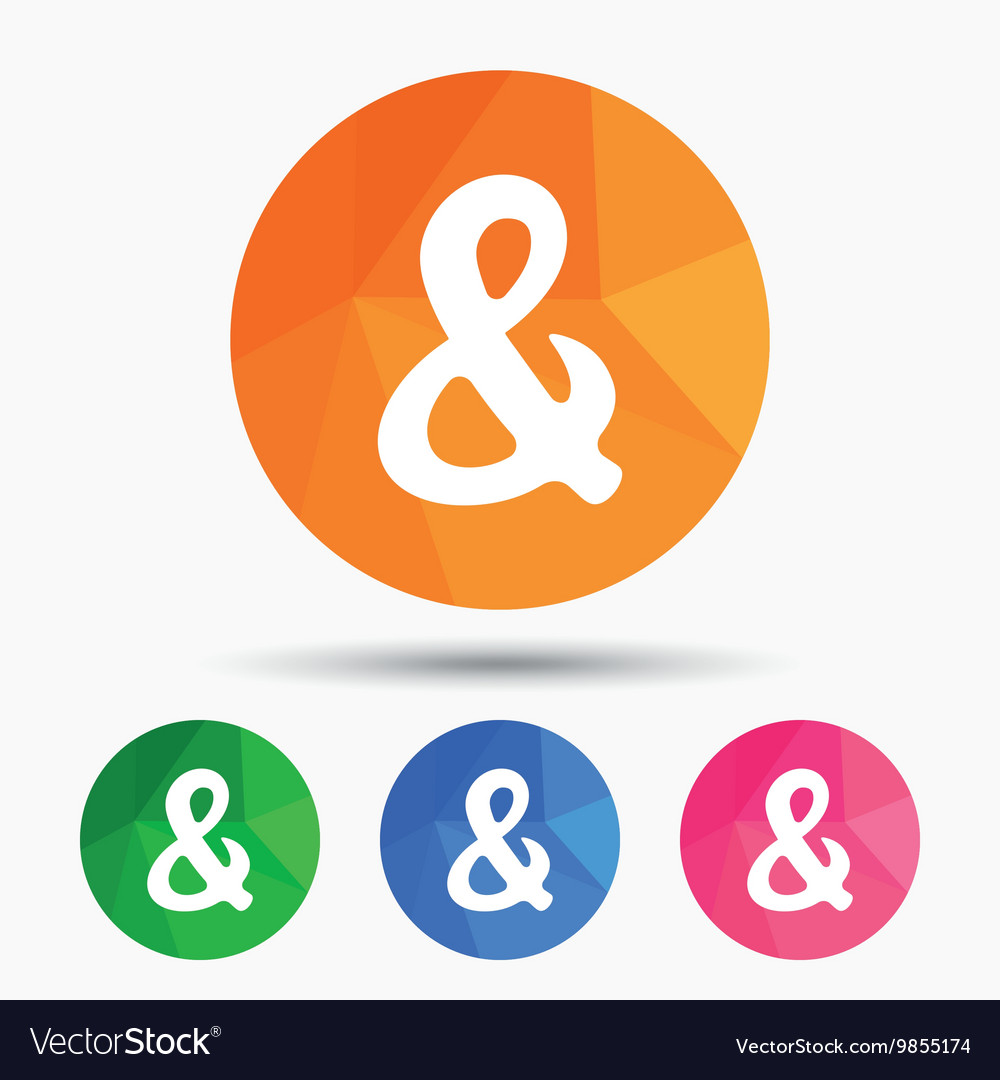 Ampersand sign icon logical operator Royalty Free Vector Ampersand sign icon logical operator Royalty Free Vector