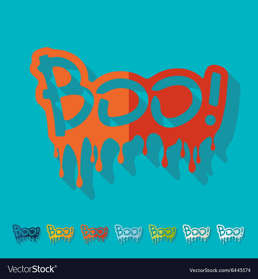 Flat design boo Royalty Free Vector Image - VectorStock
