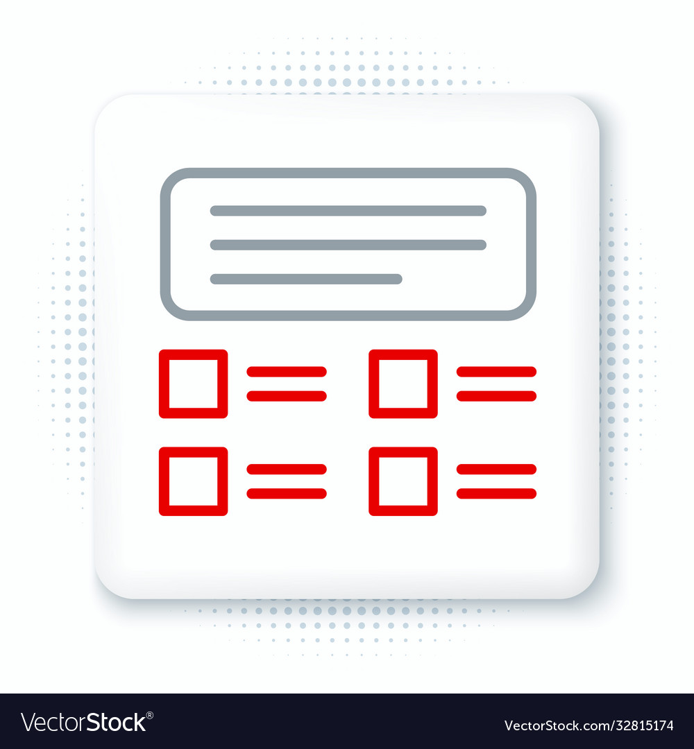 Line online quiz test survey or checklist icon Vector Image