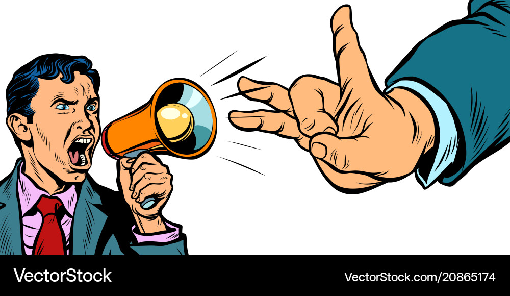 Political protest or advertisement and reaction Vector Image