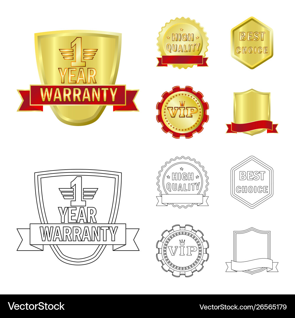 Design emblem and badge logo set Royalty Free Vector Image