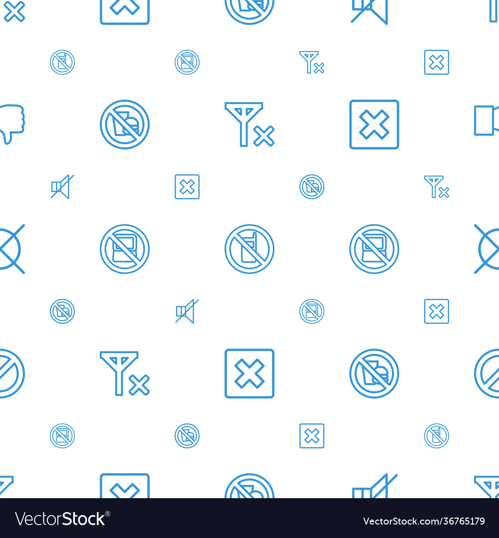 No icons pattern seamless white background Vector Image