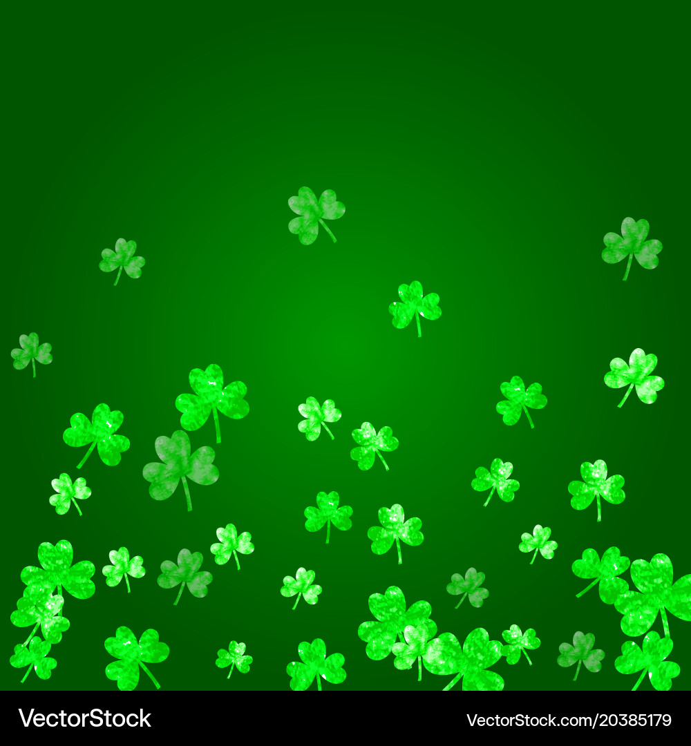 Shamrock background for saint patricks day Vector Image