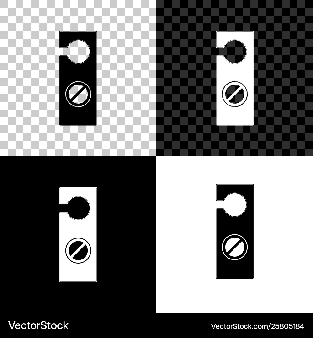 Please do not disturb icon isolated on black Vector Image