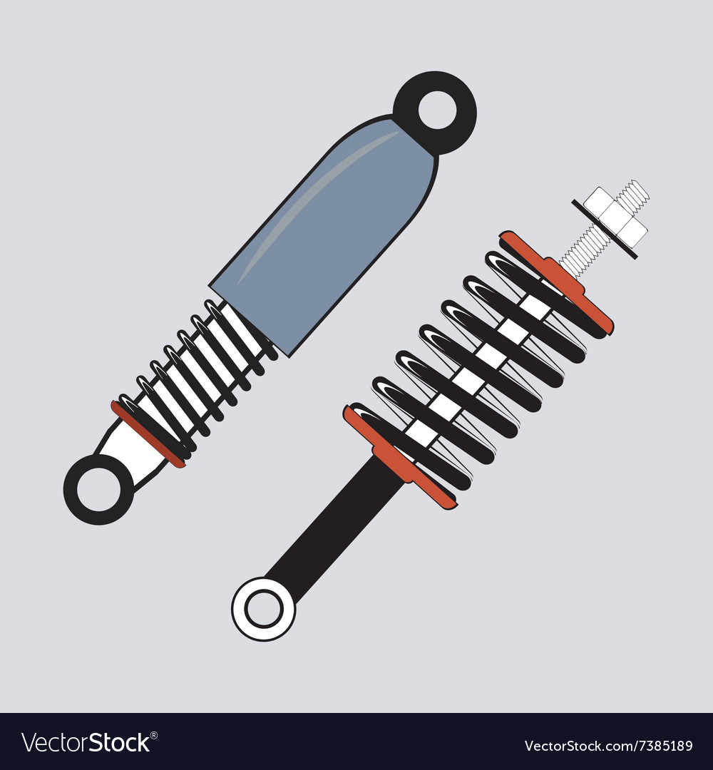 Color icon set with springs Royalty Free Vector Image