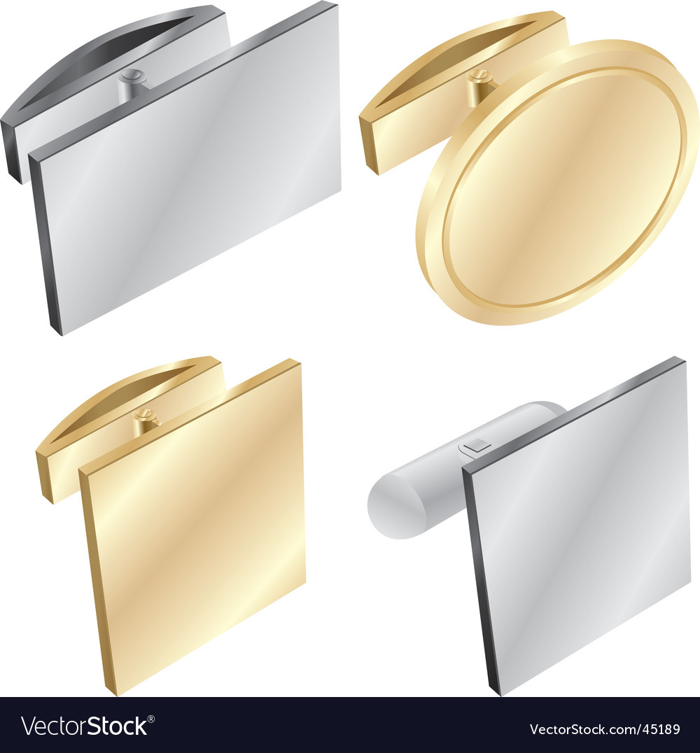 Cuff links Royalty Free Vector Image - VectorStock