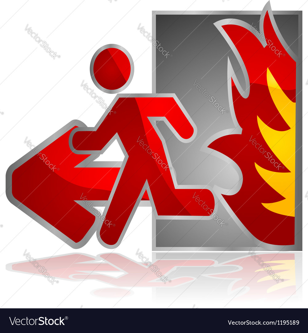 Fire exit Royalty Free Vector Image - VectorStock