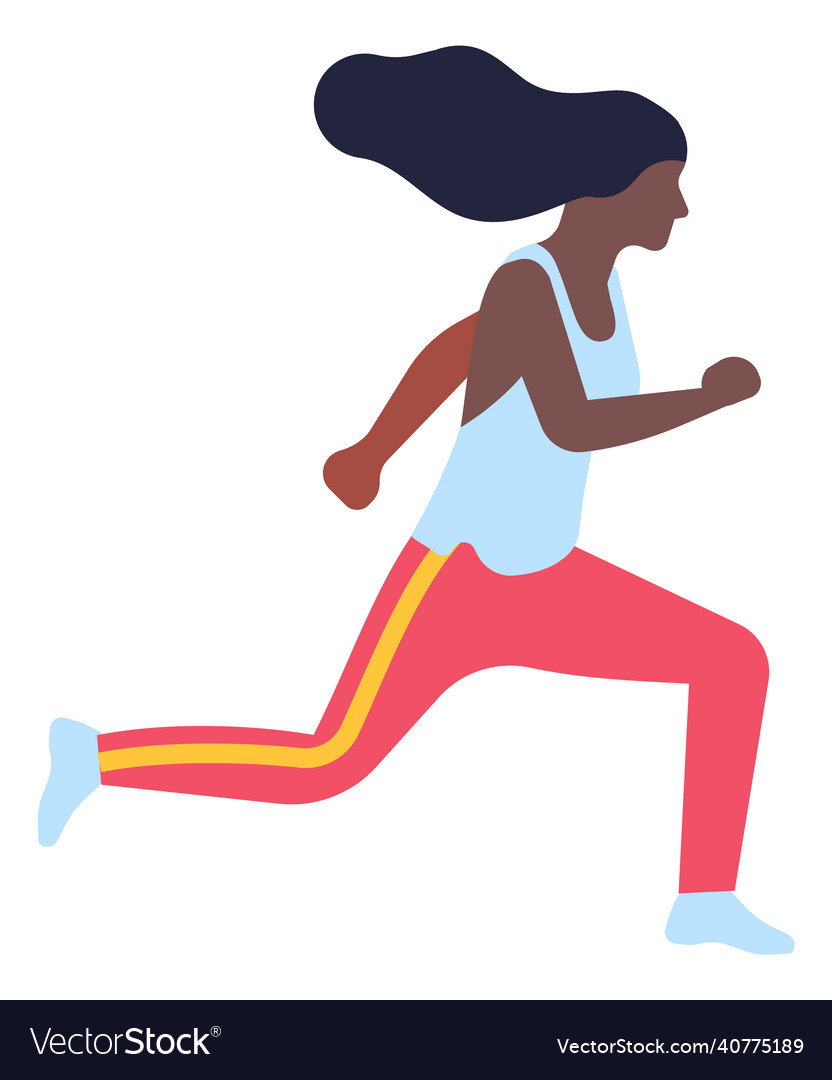 Running woman athlete training for marathon Vector Image