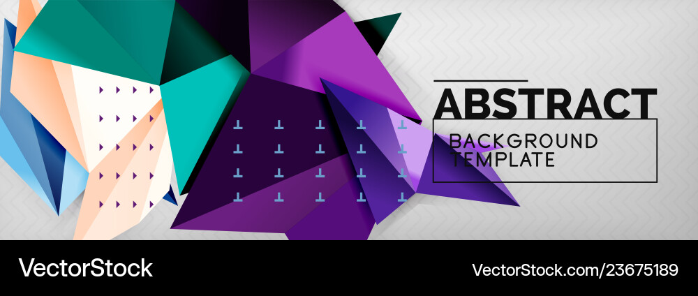 Triangles background techno template Royalty Free Vector