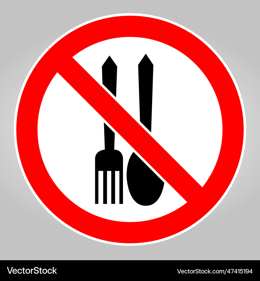 No food allowed symbol on white background Vector Image